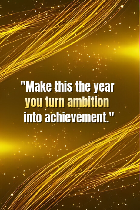 Illustrative Gold Background Typography Inspirational Quote Poster ...