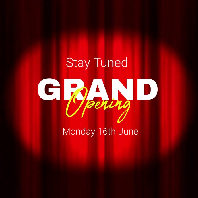 Illustrative Grand Opening Instagram Post Template | PosterMyWall