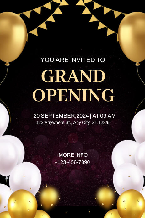 Modèle Illustrative Grand Opening Invitation Poster | PosterMyWall