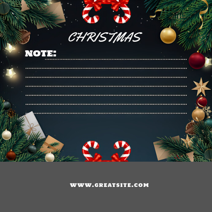 Copy of Illustrative Green Background Grunge Christmas Note Instagram ...