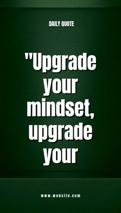 Copy of Illustrative Green Background Typography Inspirational Quote ...