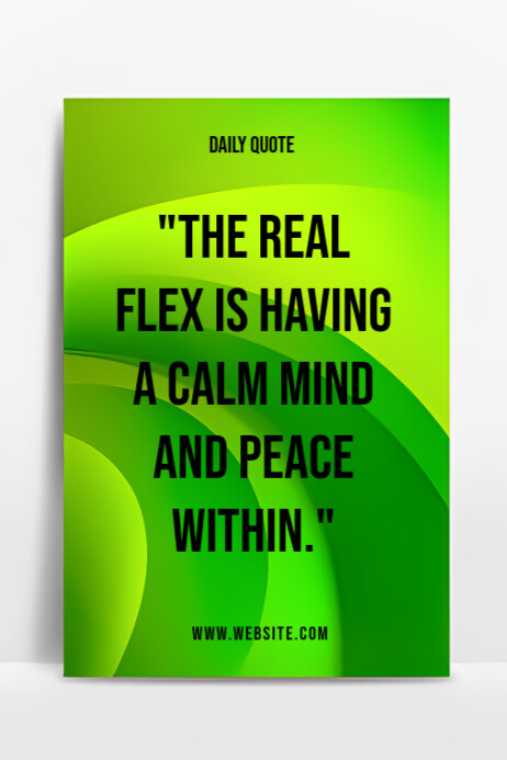 Copy of Illustrative Green Background Typography Inspirational Quote ...