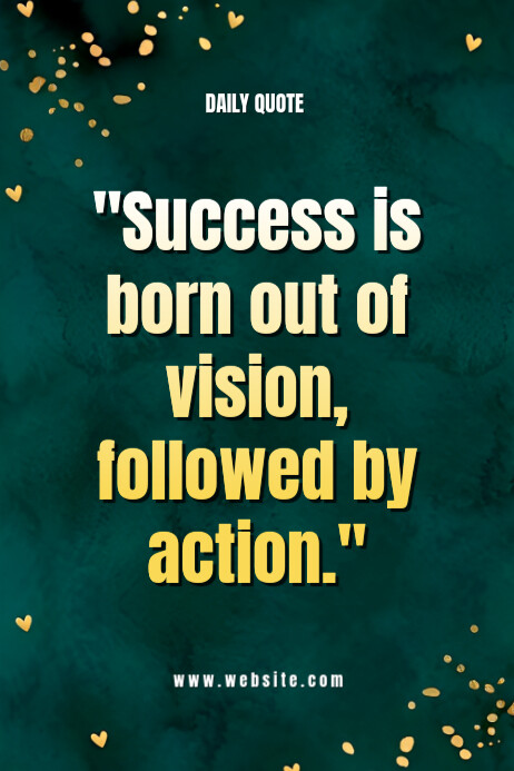 Copy of Illustrative Green Background Typography Inspirational Quote ...