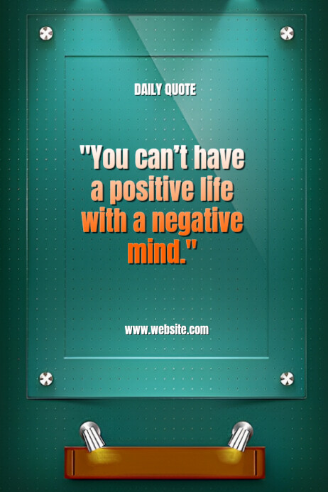 Illustrative Green Background Typography Inspirational Quote Poster ...