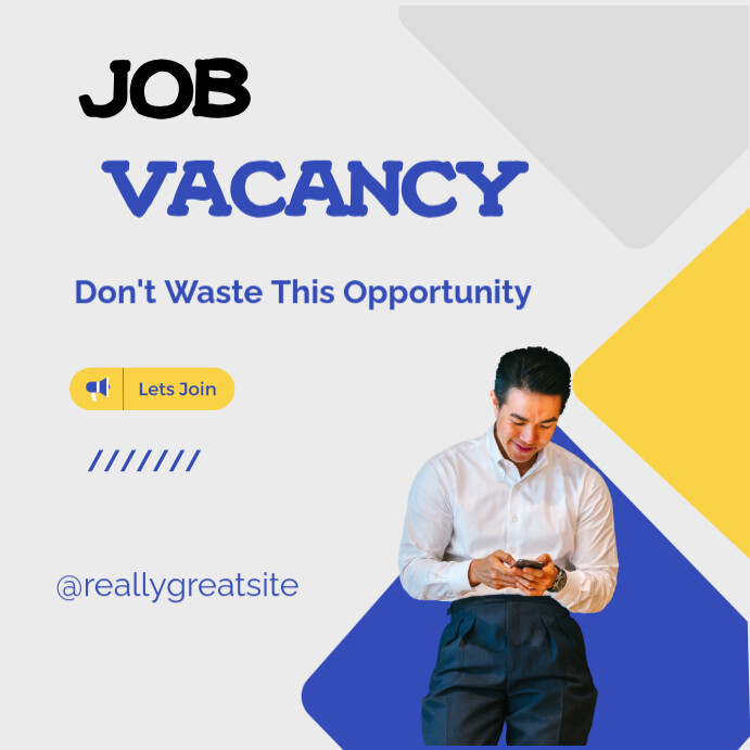 Copy of Illustrative Grey Modern Job Vacancy Instagram Post Instagram ...