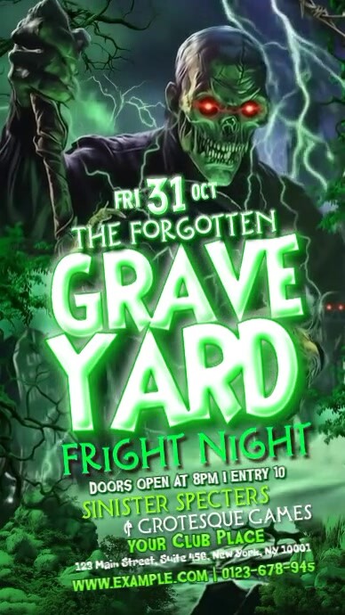Copy of Illustrative Halloween Graveyard Party Instagram Story ...