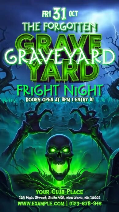 Copy of Illustrative Halloween Graveyard Party Instagram Story ...