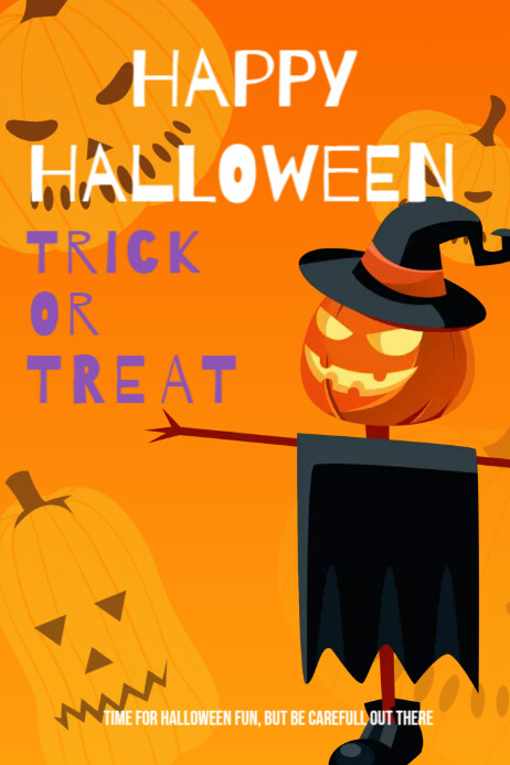 Illustrative Hallowen Poster Template | PosterMyWall