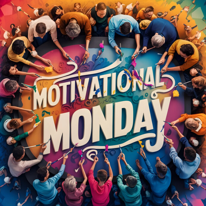 Illustrative Hand-drawn Motivational Monday P Template | PosterMyWall