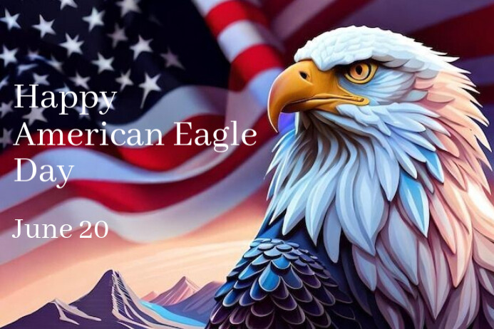 Illustrative Happy American Eagle Day Poster Template | PosterMyWall