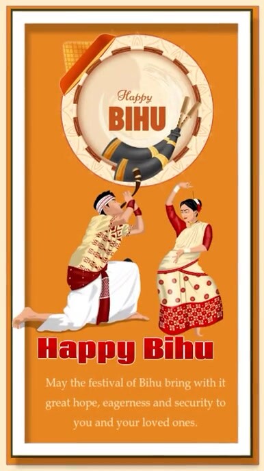 Copy of Illustrative Happy Bihu Instagram Story | PosterMyWall
