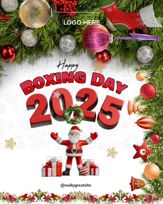 Illustrative Happy Boxing Day Template Instagram Portrait | PosterMyWall
