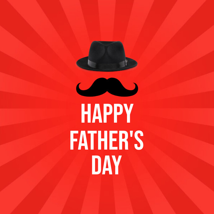 Illustrative Happy Father's Day Instagram Pos Template | PosterMyWall