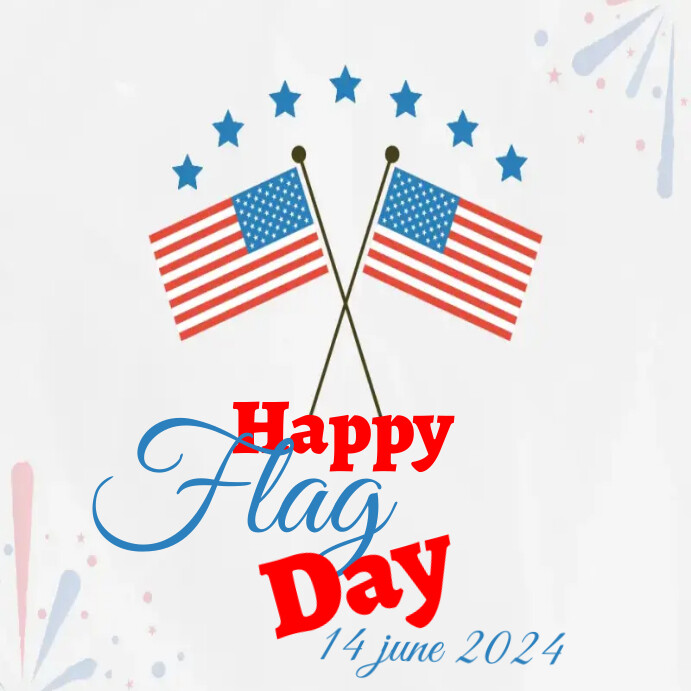 Illustrative Happy Flag Day Instagram Post Template | PosterMyWall