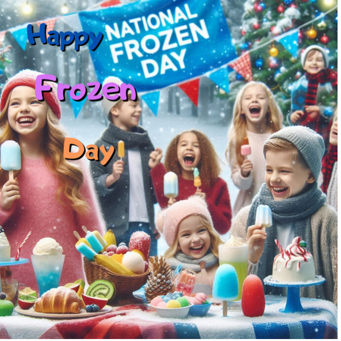 Plantilla de Illustrative Happy Frozen Day Instagram Post | PosterMyWall