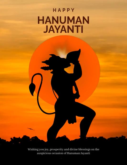 Illustrative Happy Hanuman Jayanti Flyer (us Letter) Template ...