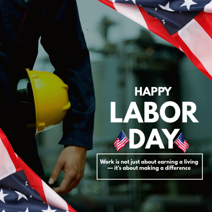 Copy of Illustrative Happy Labor Day Wishes And Quote Template Design ...