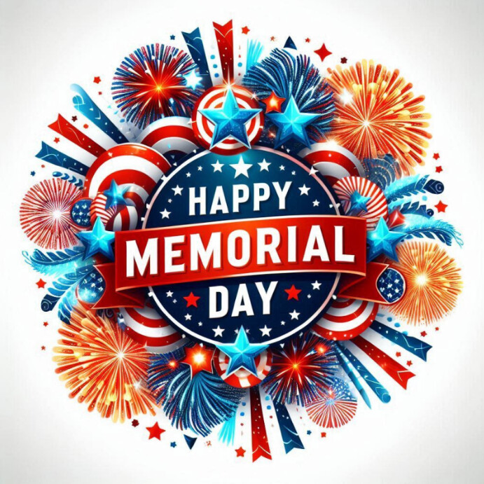 Illustrative Happy Memorial Day Instagram Post Template | PosterMyWall