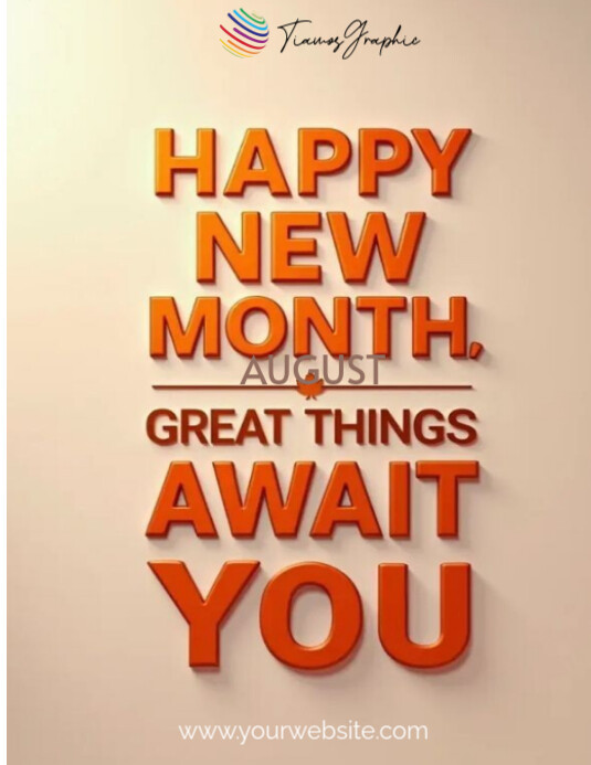 Illustrative Happy New Month August Flyer (us Letter) Template ...