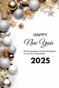 Happy new year 2025 online greeting card template | PosterMyWall