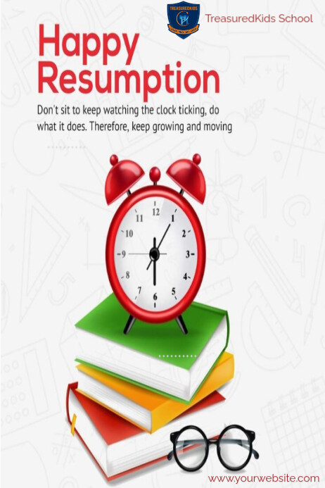 Illustrative Happy Resumption Template Poster | PosterMyWall