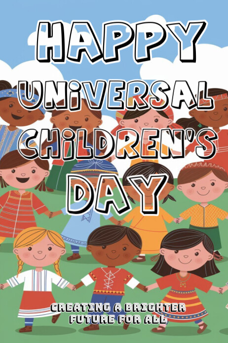 Copy of Illustrative Happy Universal Children's Day Poster For Pre ...