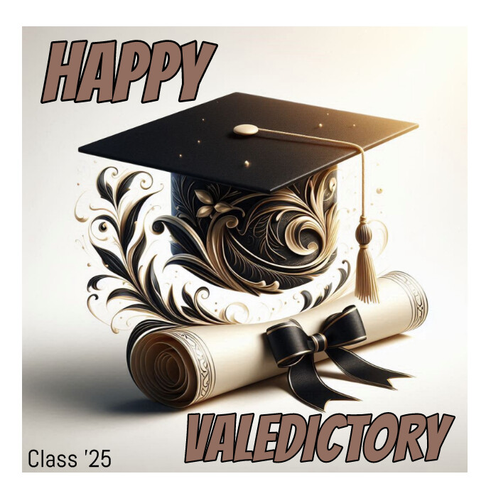 Illustrative Happy Valedictory '25 Instagram Template | PosterMyWall