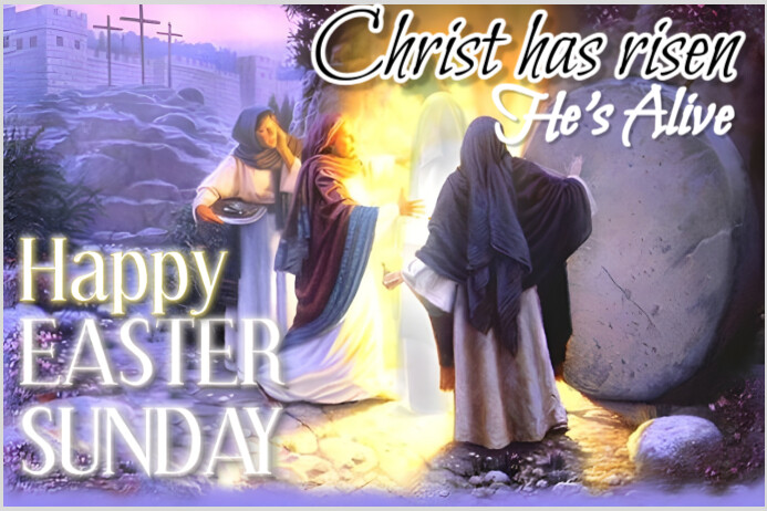 Illustrative He Is Risen Poster Template | PosterMyWall