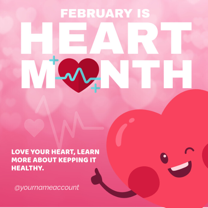 Copy of Illustrative Heart Month Instagram Post | PosterMyWall