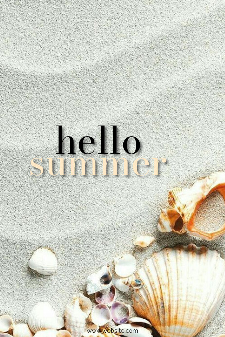 Illustrative Hello Summer Poster Template | PosterMyWall