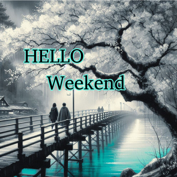 Copy of Illustrative Hello Weekend Greeting Template | PosterMyWall