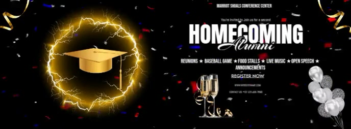 Illustrative Homecoming Alumni Celebration Invitation Facebook Cover ...