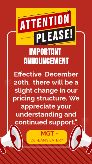 Illustrative Important Announcement Instagram Story Template | PosterMyWall
