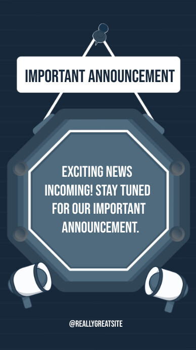 Illustrative Important Announcement Instagram Template | PosterMyWall