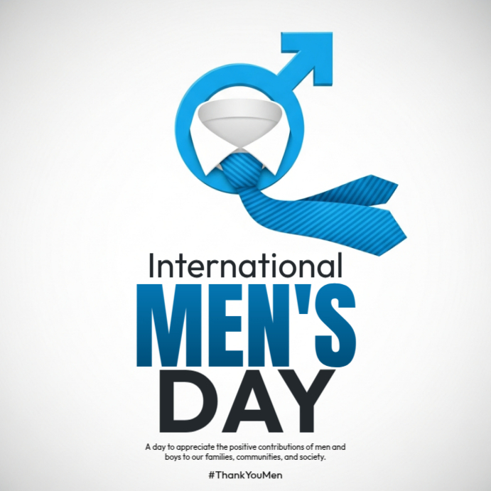 Illustrative International Men’s Day Instagram Post Template | PosterMyWall