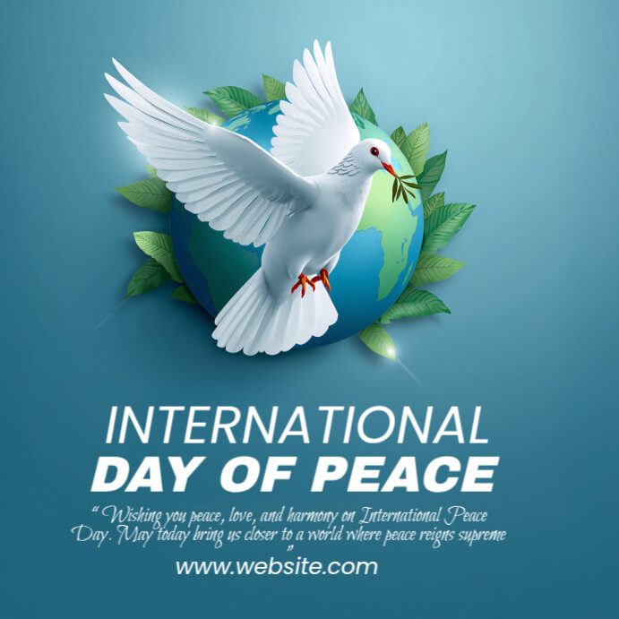 Illustrative International Peace Day Instagram Post Template | PosterMyWall