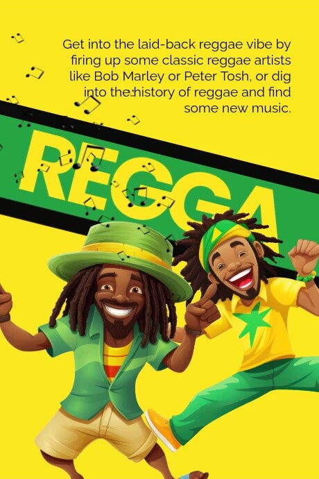 Illustrative International Reggae Day Poster Template | PosterMyWall