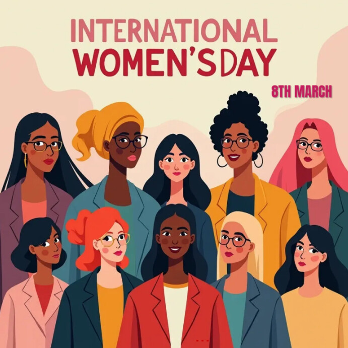 Illustrative International Women's Day Social Media Graphics Square (1: ...