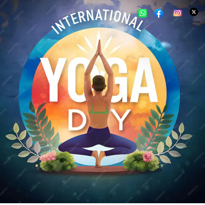Illustrative International Yoga Day Instagram Template | PosterMyWall