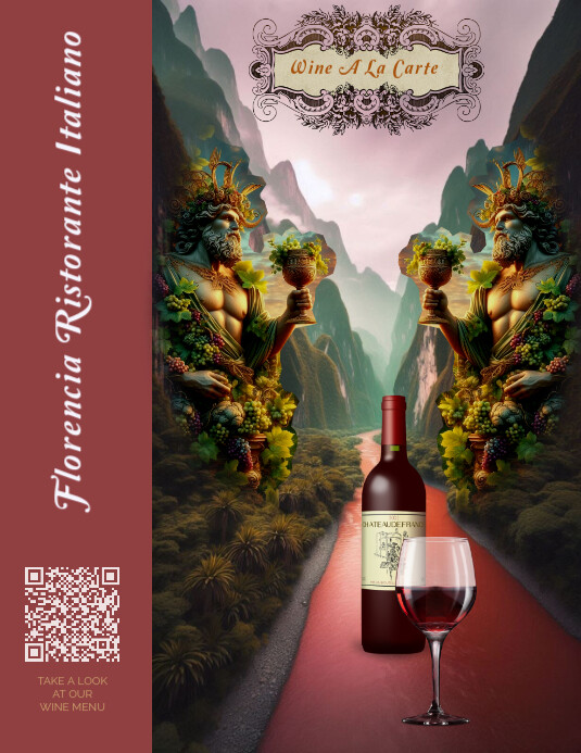 Illustrative Italian, Restaurant, Menu, Ristorante, Wines, Vinos, Wine ...