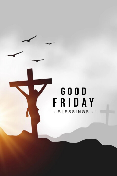 Illustrative Jesus On The Cross - Good Friday Poster Template ...
