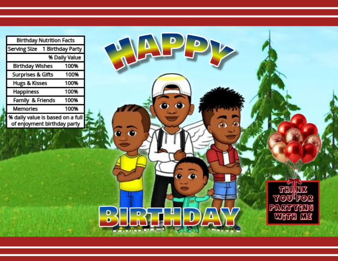 Illustrative Jools Tv Birthday Chip Bag Flyer (us Letter) Template ...