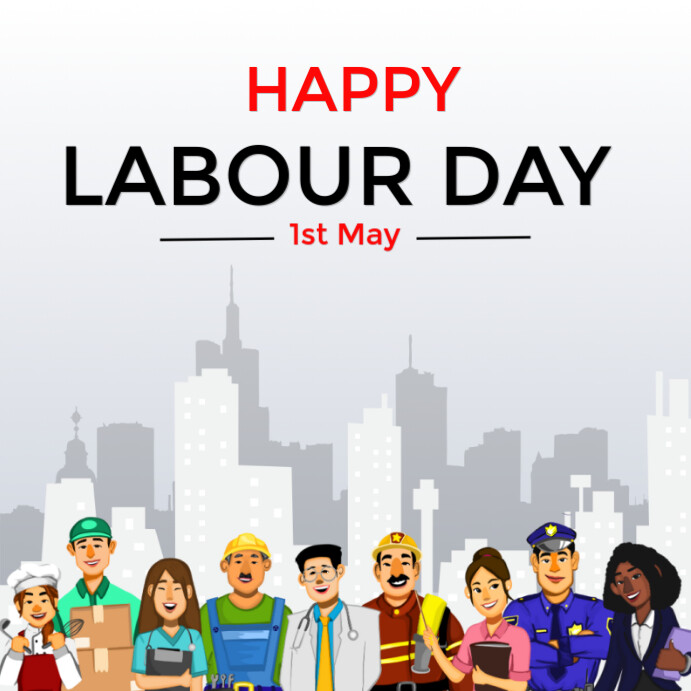 Illustrative Labour Day Instagram Post Template | PosterMyWall