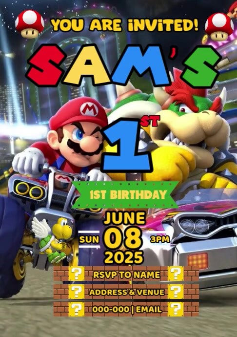 Illustrative Mario A4 Template | PosterMyWall