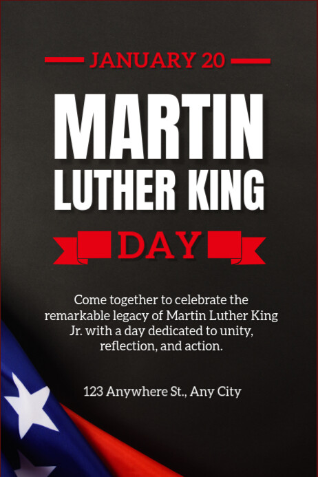 Illustrative Martin Luther King Day Poster Template | PosterMyWall