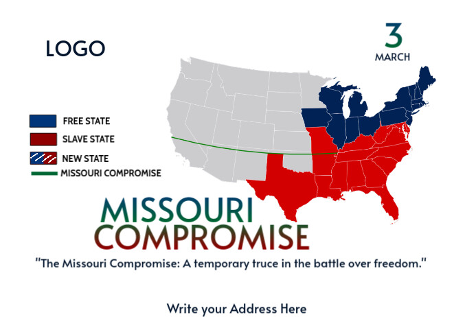 Copy of Illustrative Missouri Compromise Poster | PosterMyWall