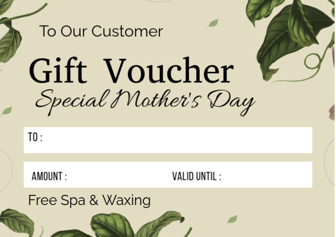 Plantilla de Illustrative Mother's Day Gift Voucher Template A4 ...
