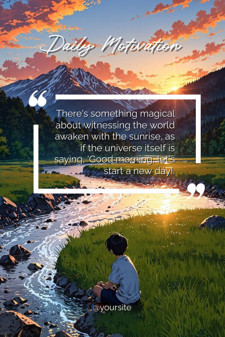 Illustrative Motivational Quotes Poster Template | PosterMyWall