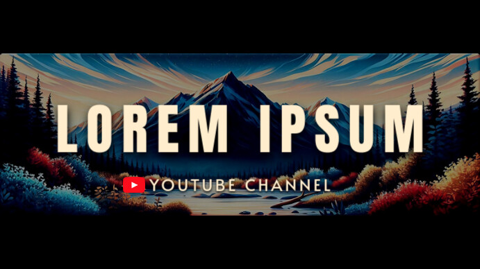 Illustrative Mountain View Youtube Channel Cover Photo Template ...