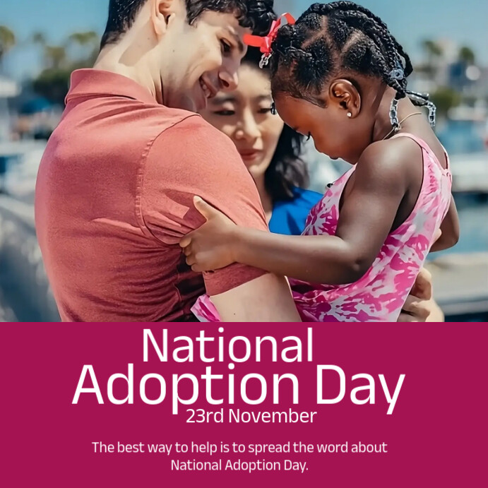 Copy of Illustrative National Adoption Day Instagram Post | PosterMyWall